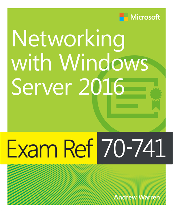 Cover - Exam Ref 70-741 Networking with Windows Server 2016 [Book]