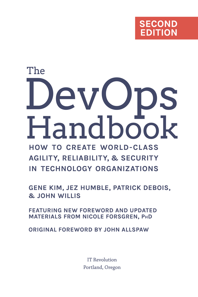Full Title - The DevOps Handbook, 2nd Edition [Book]
