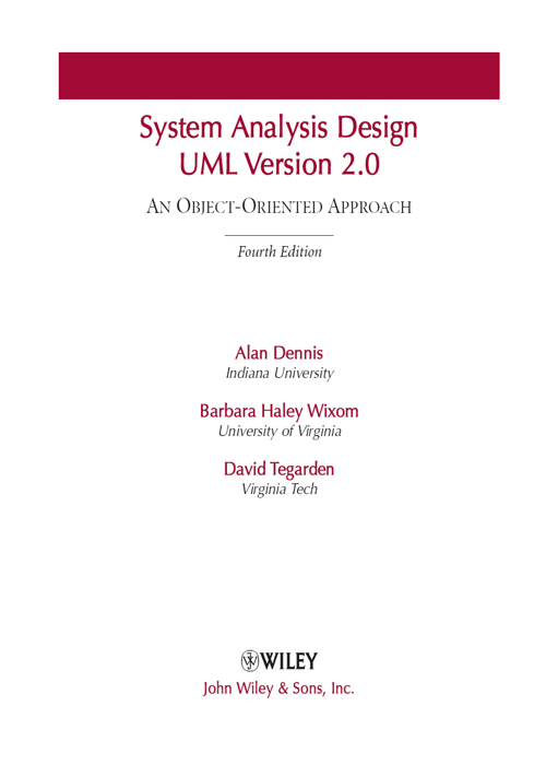 Title Page - Systems Analysis and Design with UML, 4th Edition [Book]