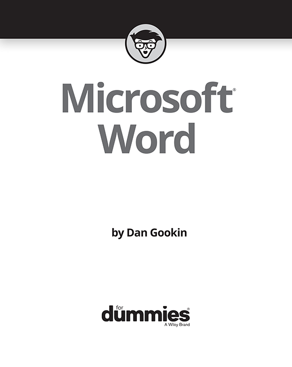 Title Page - Word For Dummies [Book]