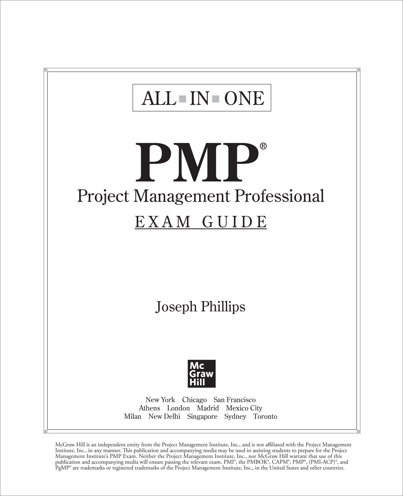 Title Page - PMP Project Management Professional All-in-One Exam Guide ...