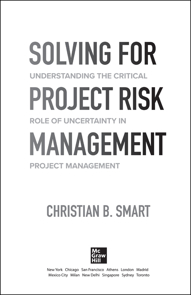 Title Page - Solving for Project Risk Management: Understanding the ...