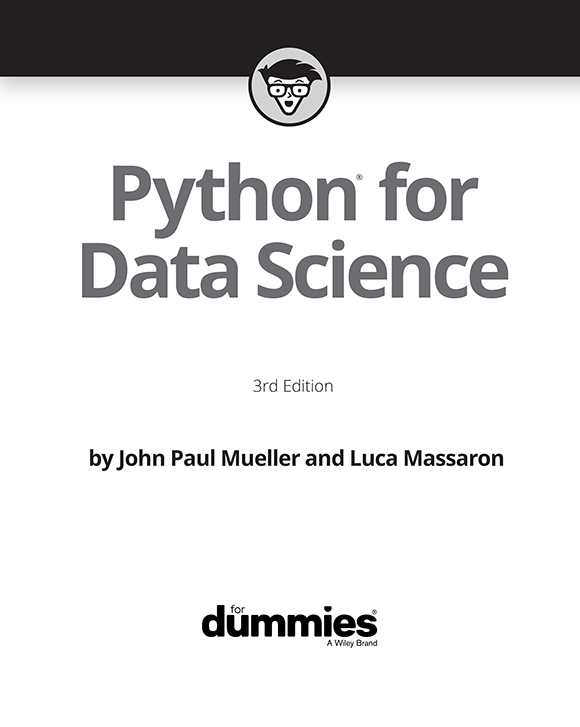 Title Page - Python for Data Science For Dummies, 3rd Edition [Book]