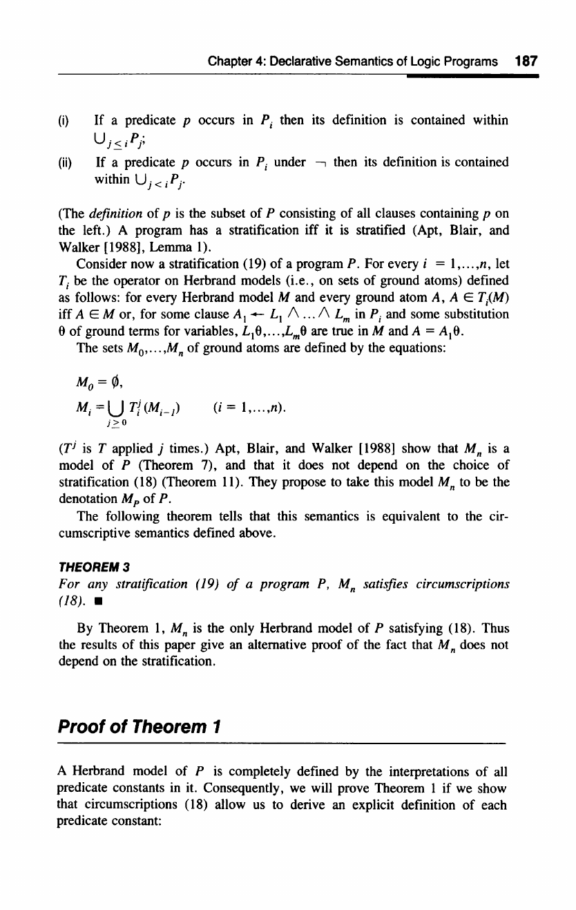 Proof of Theorem 3 - Foundations of Deductive Databases and Logic ...