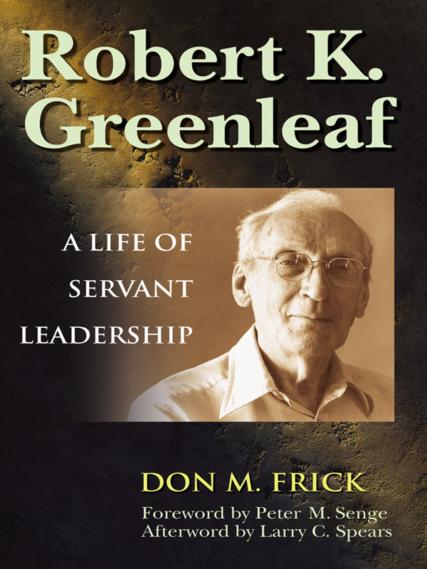 Cover Page - Robert K. Greenleaf [Book]