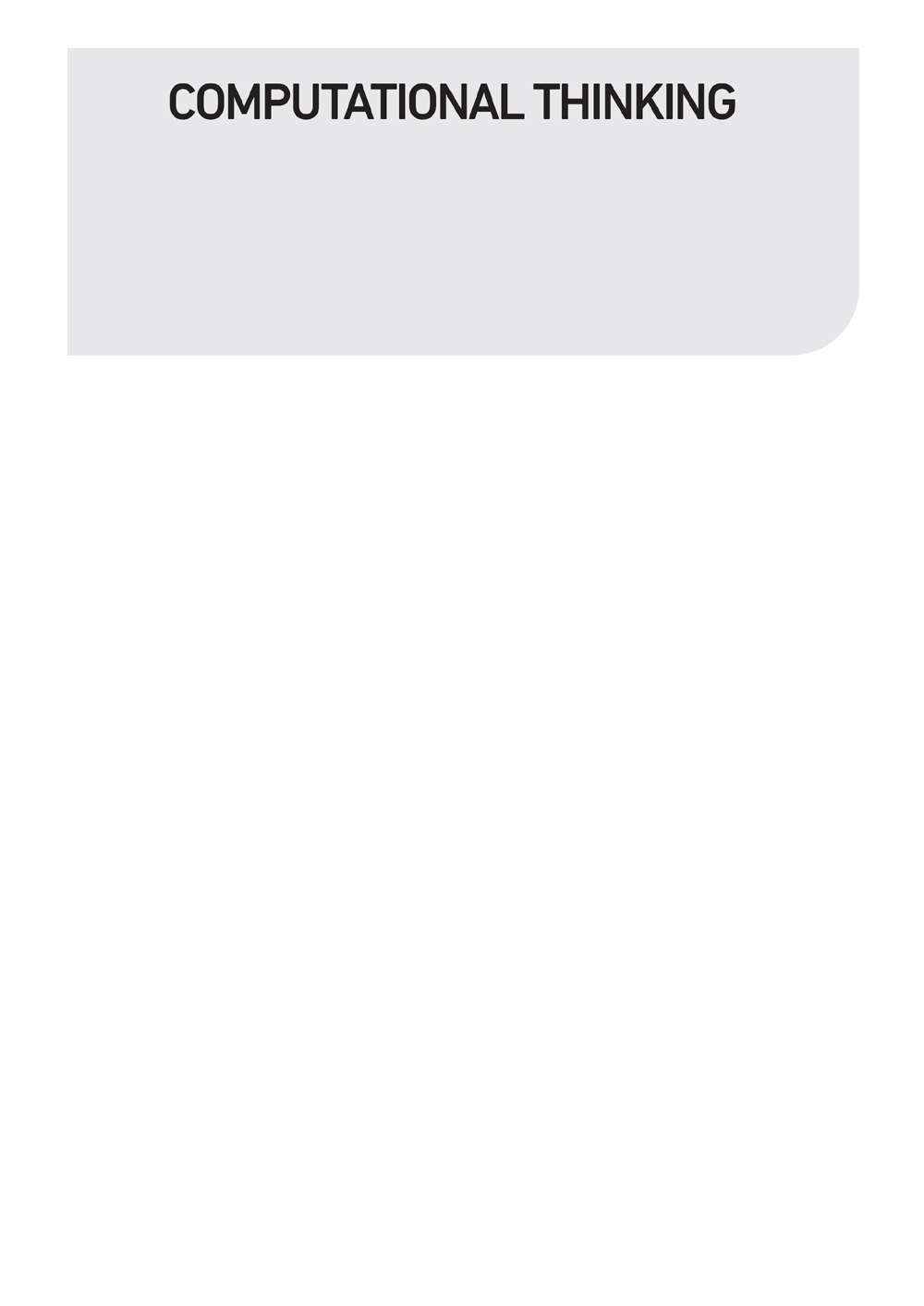 Half-Title Page - Computational Thinking [Book]