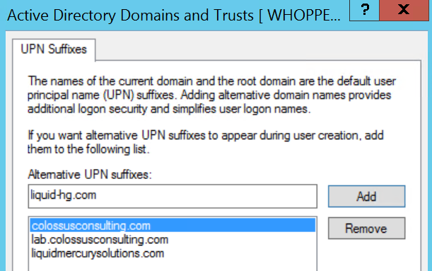 Adding a UPN suffix to your domain - Mastering Office 365 ...