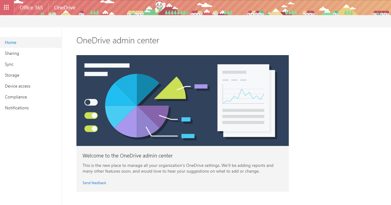 OneDrive dashboard - Mastering Office 365 Administration [Book]