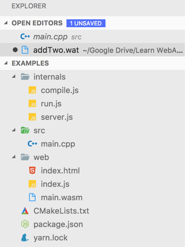 Material Icon theme and Atom One Light theme - Learn WebAssembly [Book]