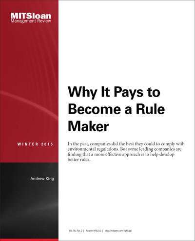 Why It Pays to Become a Rule Maker - Why It Pays to Become a Rule Maker ...