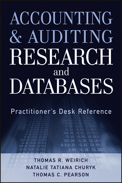 Cover - Accounting and Auditing Research and Databases: Practitioner's ...