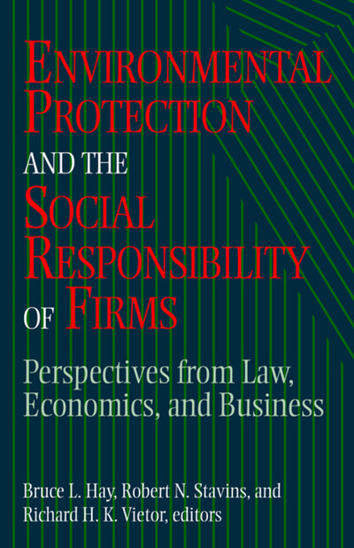 Cover Page - Environmental Protection and the Social Responsibility of ...