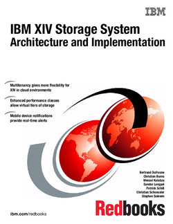 IBM XIV Storage System Architecture and Implementation[Book]
